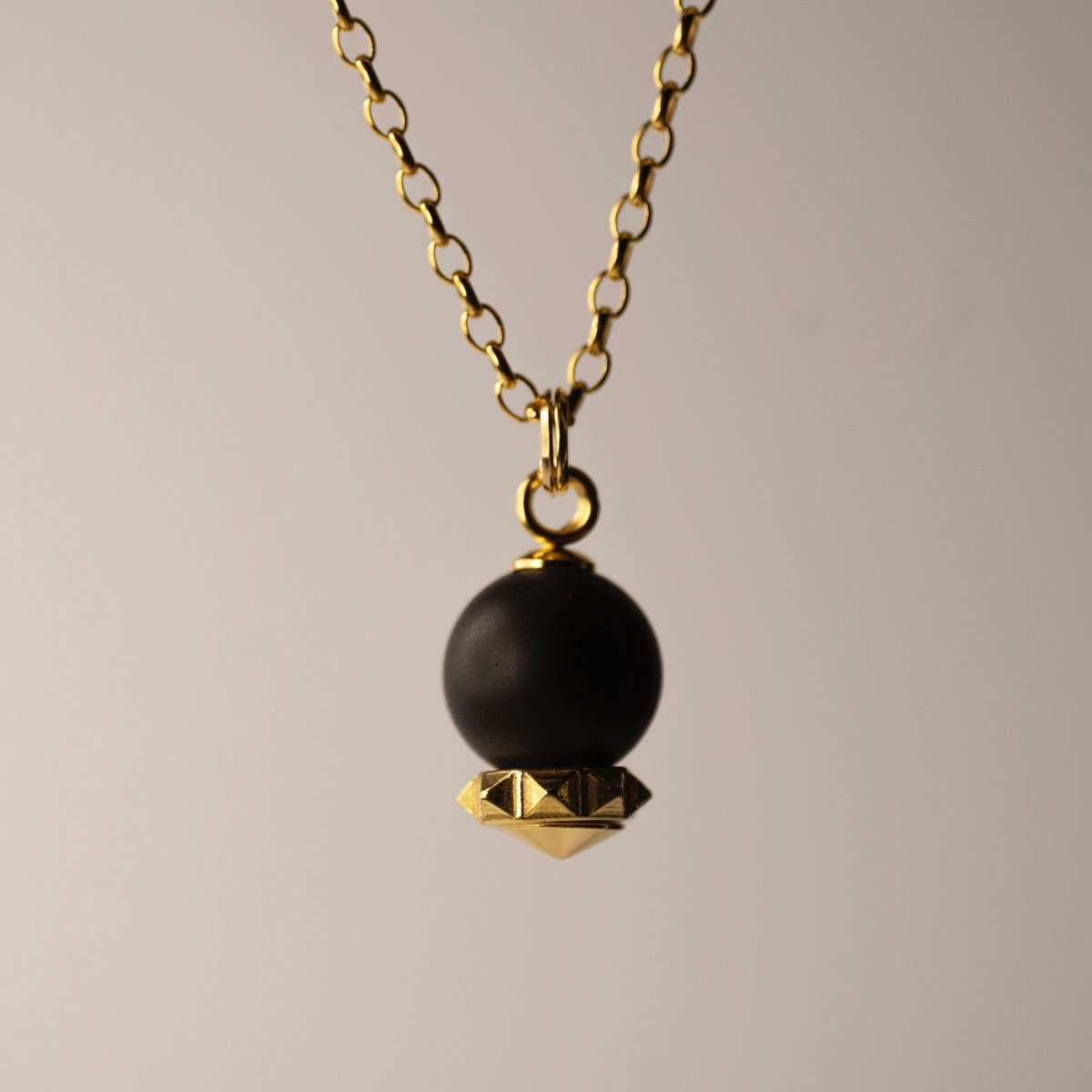 Black Onyx Blueberry Pendant | Handcrafted Gothic Jewelry – Macabre Gadgets