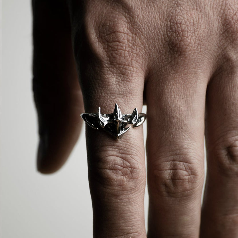 Vertebra Ring - Gothic Spine Ring - Sterking Silver Open Ring – Macabre ...