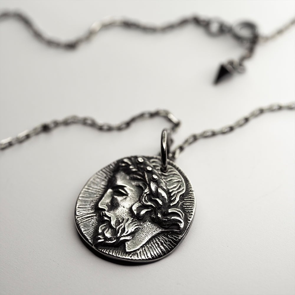 Zeus coin pendant - Macabre Gadgets